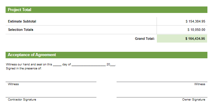Create an Estimate Proposal
