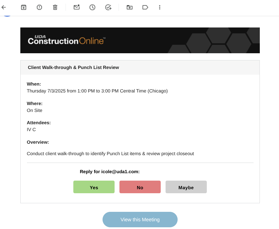 Accept or Reject a Meeting Invitation