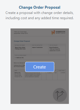 Create a Change Order Proposal