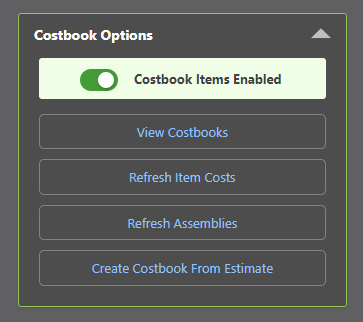 FAQ: Items Database & Costbooks