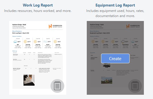 Create an Equipment Log Report