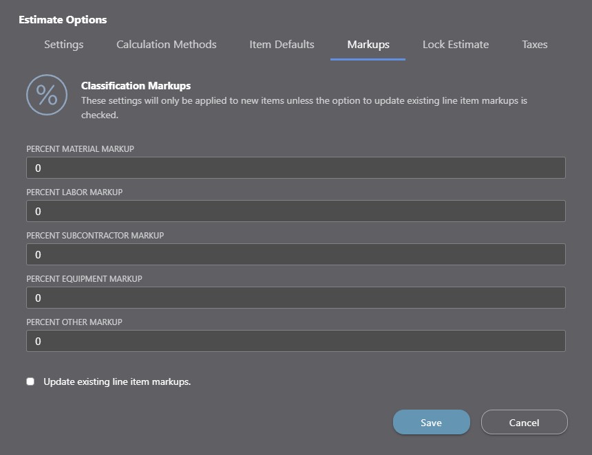 Set Classification Markup