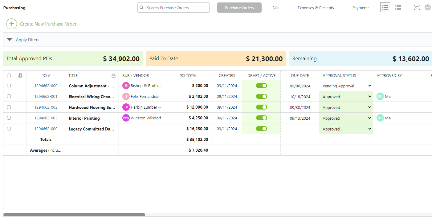 Designate Purchase Order Type