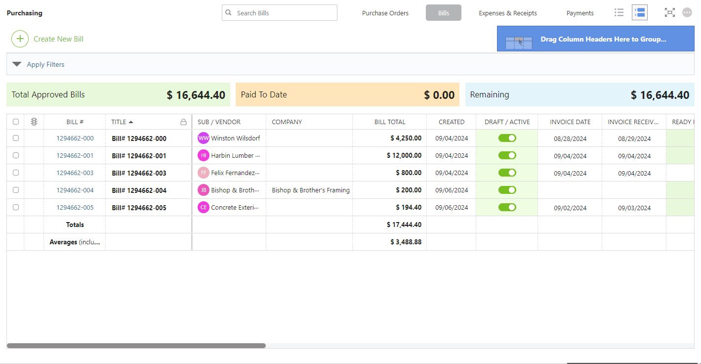 Mark a Bill as Ready for Payment