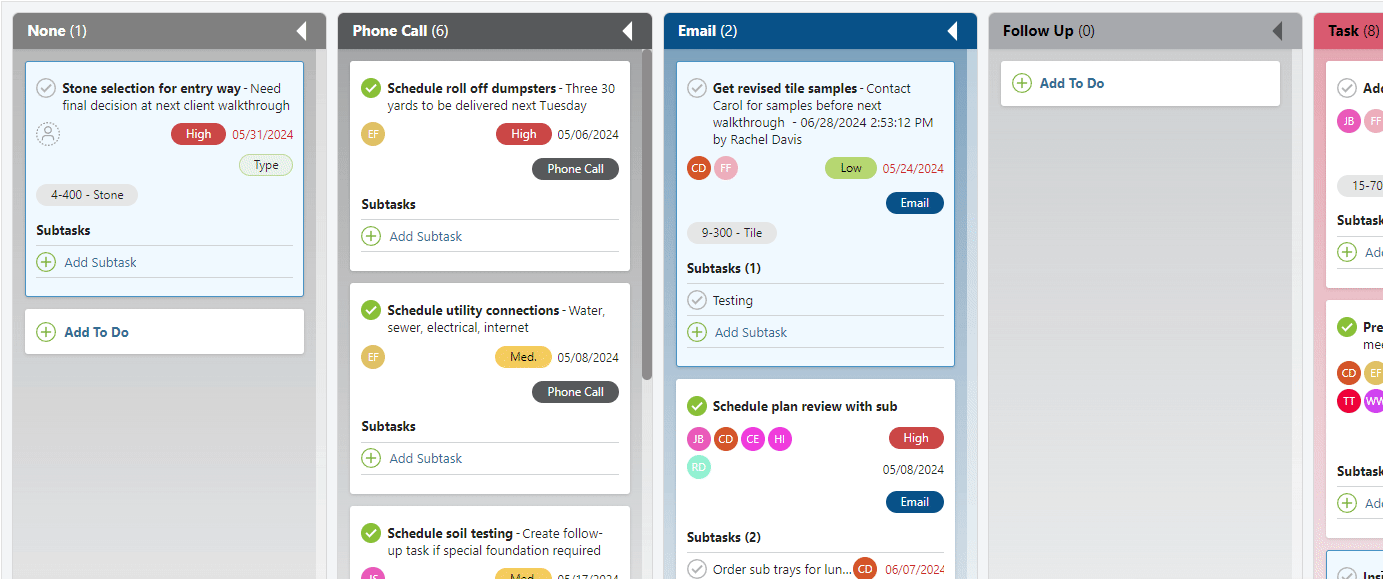 Designate the Type of a To Do